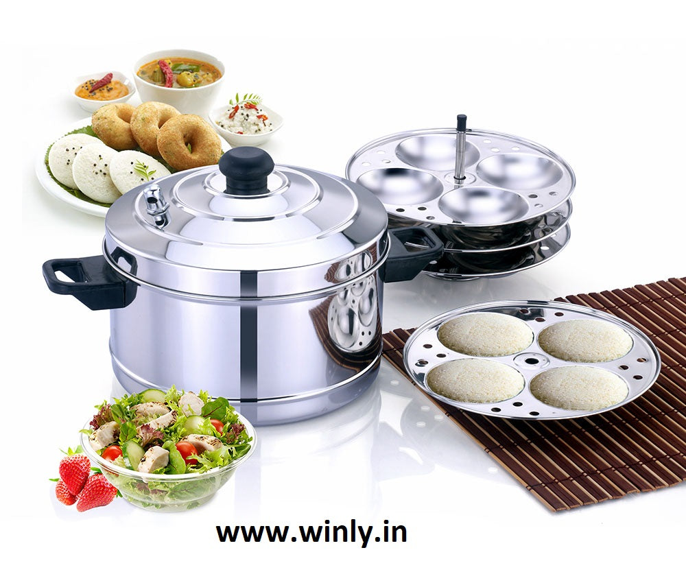 Maha Idly Cooker Stainless Steel - Perfectly Cook Idli's Every Time